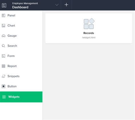 Add Widget To A Page Zoho Creator Help