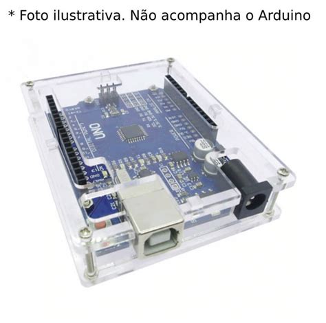 Case para Arduino Uno em Acrílico Transparente Instituto Digital