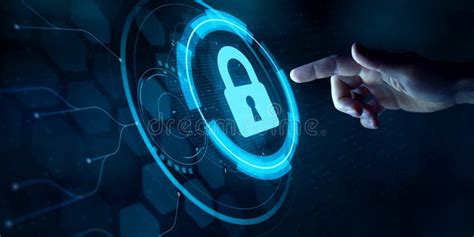 Cyber Security And Online Data Protection On Internet Finger Touching