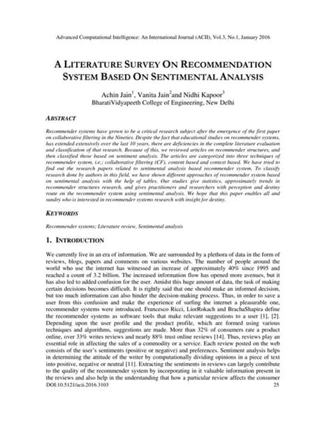 A Literature Survey On Recommendation System Based On Sentimental