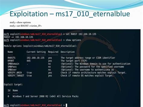Introduction To Exploitation And Metasploit Pptx Operating Systems
