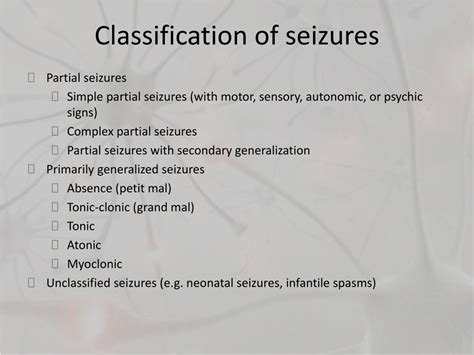 Ppt Seizures And Epilepsy Key Information And Management Powerpoint