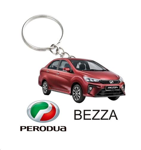 Perodua Bezza Red Keychain 2d Bezza Merah Lazada