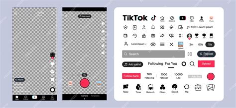 Premium Vector Tik Tok Interface Tik Tok Screen Social Media Social