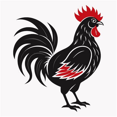 A Rooster Vector Illustration Premium Ai Generated Vector