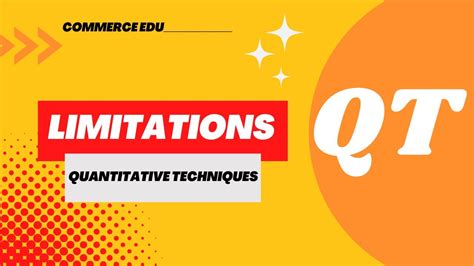Limitations Of Quantitative Techniques Bcom Bba Mcom Explained Youtube