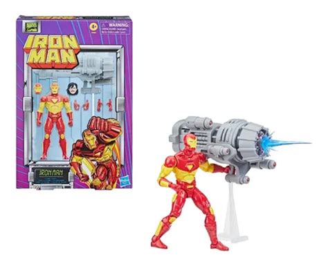Marvel Legends Iron Man Deluxe Retro Plasma Canon Hasbro Pul