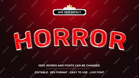 Premium Vector Horror Text Effect Editable