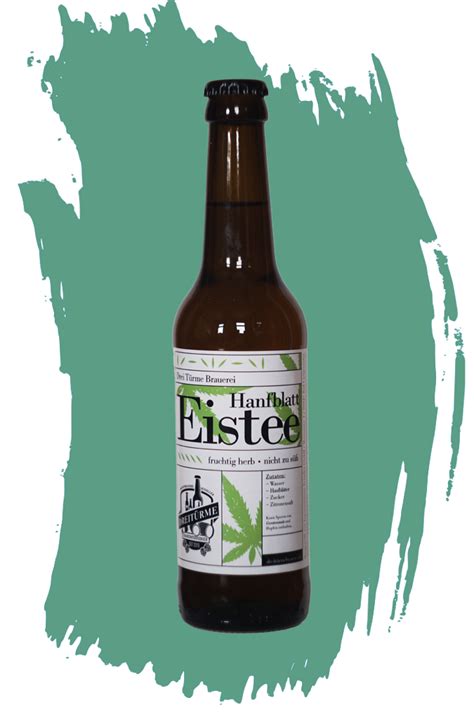 Hanfblatt Eistee Dreitürme Brauerei