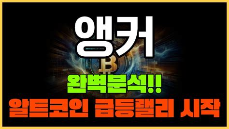 앵커 코인전망 걱정하지 말라고 강조했죠 최소 5배 급등 가능합니다 앵커코인앵커코인전망앵커코인분석 Youtube