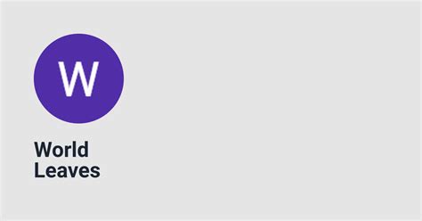 World Leaves Indie Page