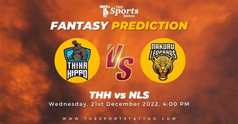 THH Vs NLS Dream Prediction Fantasy Cricket Tips Dream Team My Circle Pitch Report