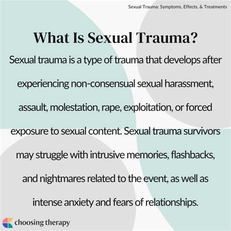 Sexual Trauma Symptoms Effects And Treatments