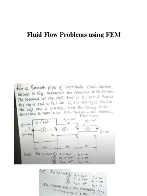 Fluid Flow Problem Using Fem Pdf