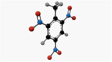 Trinitrotoluene Molecule 3d Model By Arupsaha
