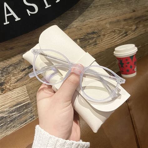 Tr90 Cute Round Glasses Frame Girl Ins No Makeup Plain Glasses Men Eyewear Cute Decorative