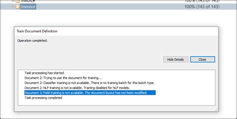 why field training is not available from working batch in project setup
