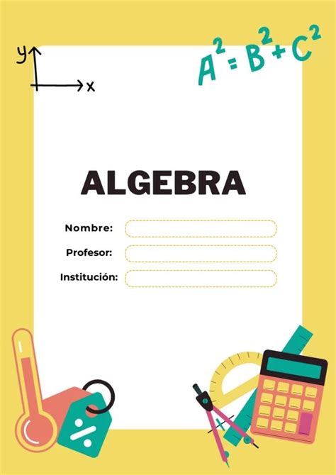 🚀 Las Mejores Portadas De Algebra ️ 【2026 】 Caratulas De Algebra Para