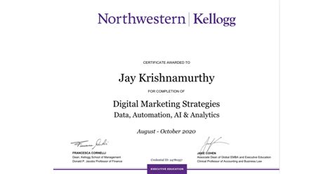 Jay Krishnamurthy On Linkedin Thanks Kellogg Prof Sawhney Faculty Advisors And The Support