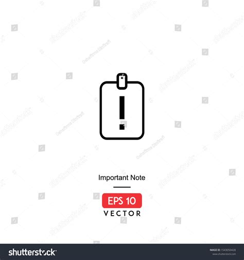 Important Note Icon Illustration Planning Isolated Stock Vector Royalty Free 1543050428