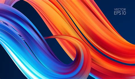 벡터 현대 다채로운 흐름 Walpaper입니다 어두운 배경에 웨이브 액체 모양입니다 유행 디자인입니다 0명에 대한 스톡 벡터 아트 및 기타 이미지 Istock