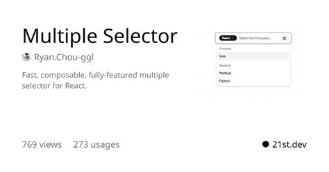 Multiple Selector 21stdev Discover Share And Craft Ui Components