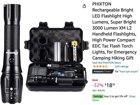 Amazon Canada Deals Save 32 On Rechargeable Bright LED Flashlight