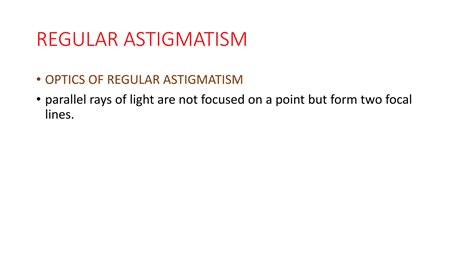 Astigmatism Classification Sturms Conoid Ppt