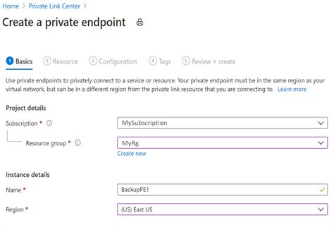 針對 Azure 備份建立和使用私人端點 Azure Backup Microsoft Learn