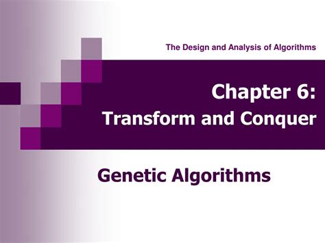 Ppt Chapter 6 Transform And Conquer Powerpoint Presentation Free