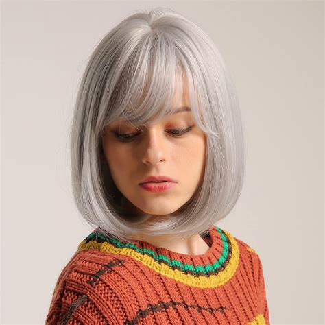 Pretfy Wavy Wig With Bangs Wigwig For Girl Short Curly