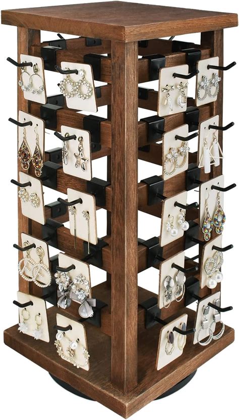 Ikee Design 4 Tier Wood Stair Shelves Step Display Risers Wooden