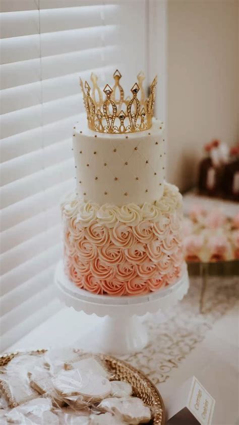 Princess Baby Shower Cake Golden Birthday Cake Ideas
