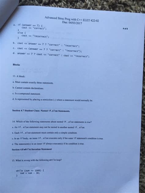 Solved Advanced Struc Prog With C Elet 422 02 Due