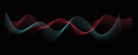 Colorful Abstract Wave In Black Background Dynamic Abstract Line