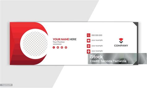 전자 메일 서명 템플릿 디자인입니다 회사 메일 비즈니스 전자 메일 서명 배너입니다 이메일 바닥글 디자인 0명에 대한 스톡 벡터 아트 및 기타 이미지 Istock