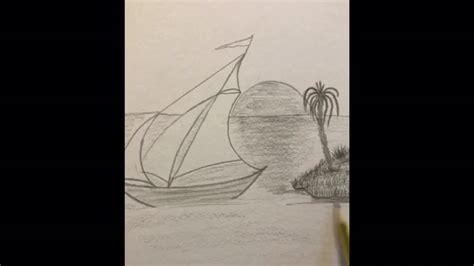 رسم سكتش بسيط لمنظر طبيعي بالرصاص ️ A Simple Sketch Of A Landscape Shot