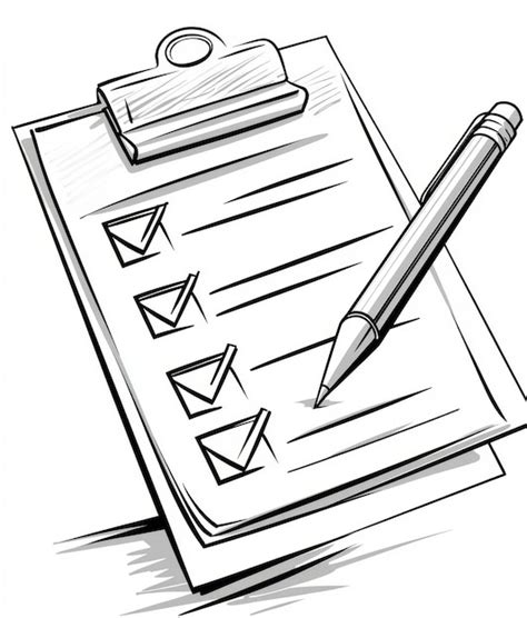 A Continuous Line Drawing Checklist Modern Illustration Premium AI