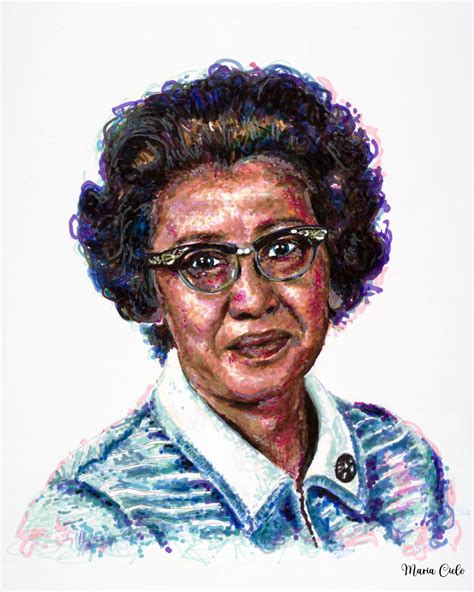 Katherine Johnson Dibujo Por Maria Cielo Artmajeur