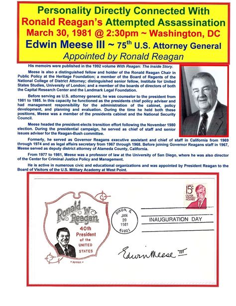 Ronald Reagan Assassination Attempt 3301981 ~ Personality Edwin