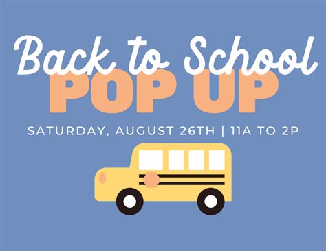 Back To School Pop Up Mysite