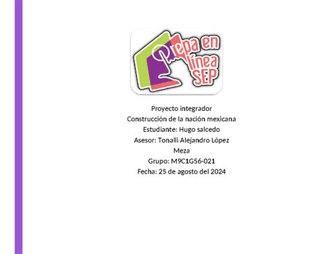 Hugo Nahum Tarea Proyecto Integrador Modulo 9 Proyecto Integrador