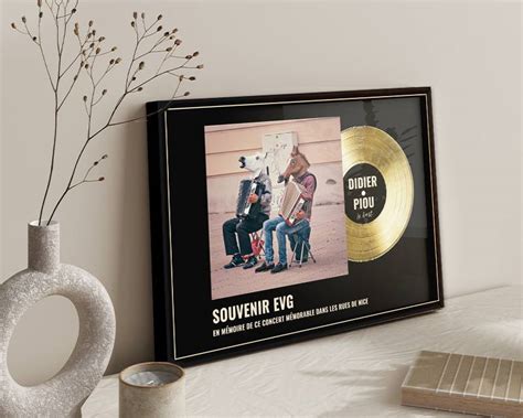 CADEAUX AMOUR SYMBOLES Disque dor personnalisé avec photo dans