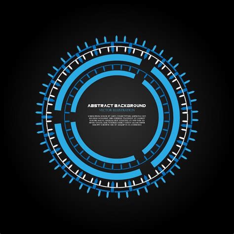 Design De Hud Circular Abstrato E Colorido Vetor Premium