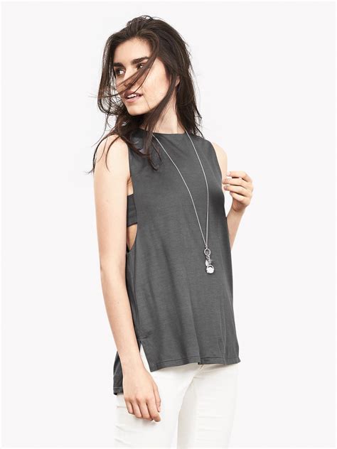Banded Cutaway Tank Banana Republic