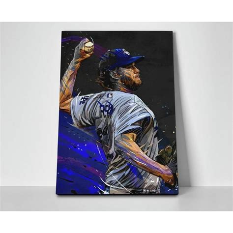 Clayton Kershaw Dodgers Poster Or Wrapped Canvas Walmart Business