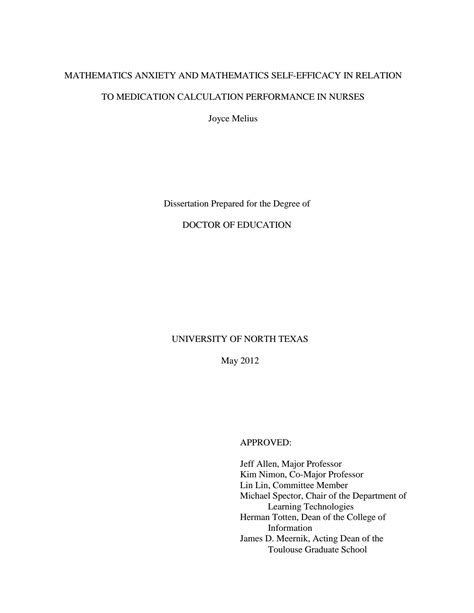 Solution Mathematics Anxiety And Mathematics Self Efficacy In Relation