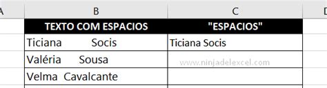 Función ESPACIOS en Excel Ninja del Excel