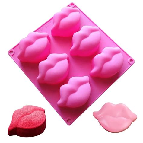 3d Hot Lip Silicone Candle Mold Sexy Red Lips Soap Resin Mould Handmade