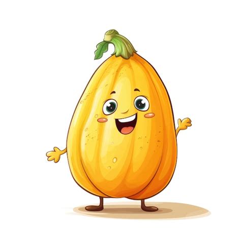 Premium Photo Cute Cartoon 3d Character Squash With Eyes Illustration
